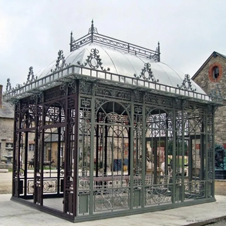 Garden Decorative Modern Metal House With Glass - Buy Metal House ...