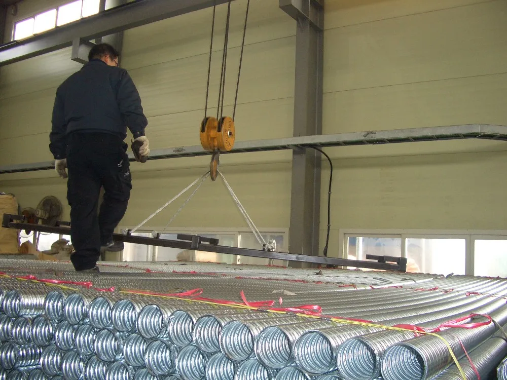 Galvanized Round Metal Sheathing Corrugated Duct Pipe Used In ...