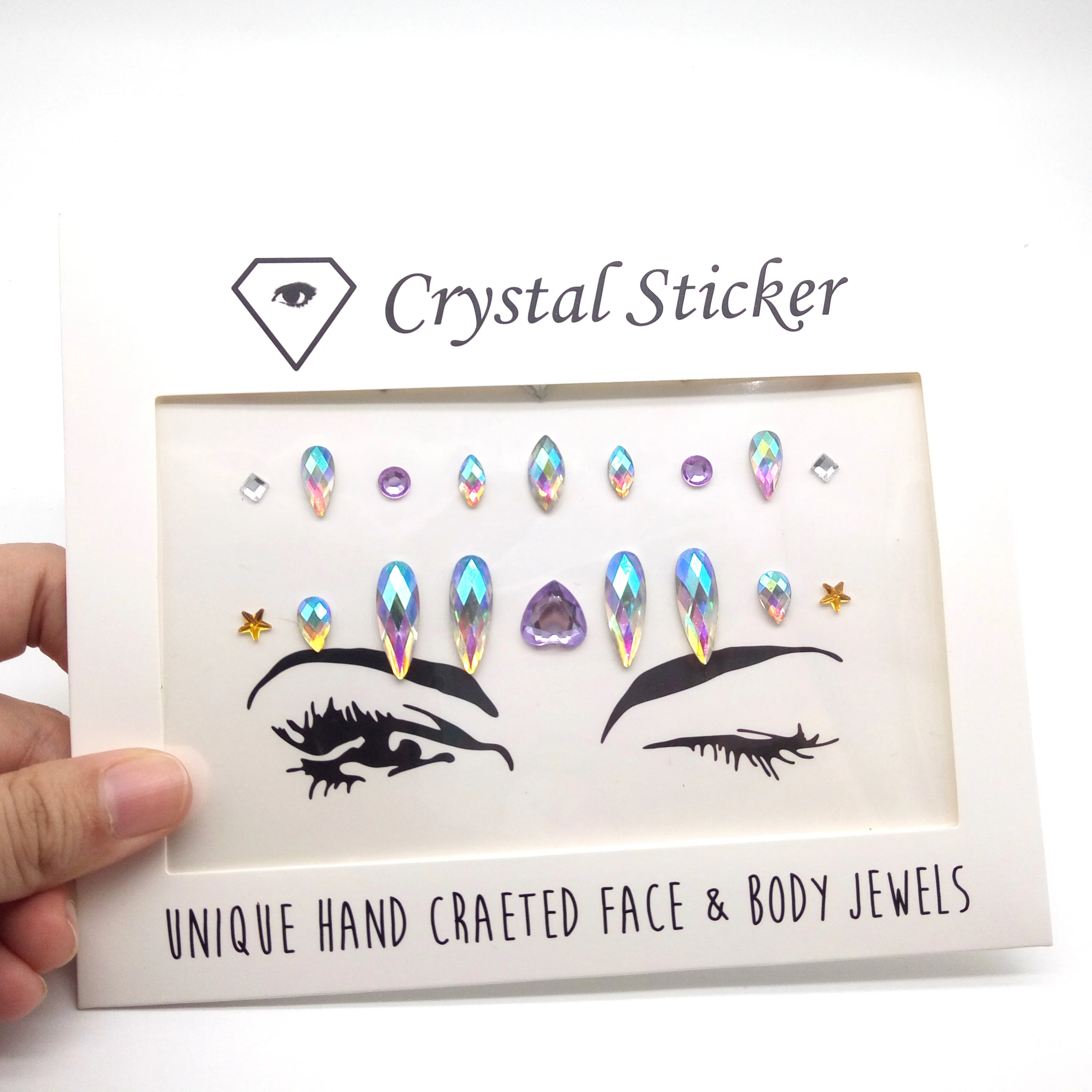 Custom Self Adhesive Face Jewelry Sticker Body Gem Sticker Tattoo Face ...