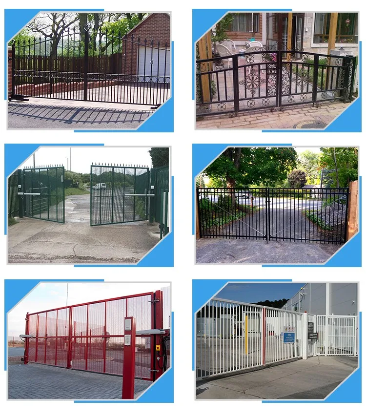 Automatic Single Leaf Galvanized Steel Pipe Swing Gate With Openers ...