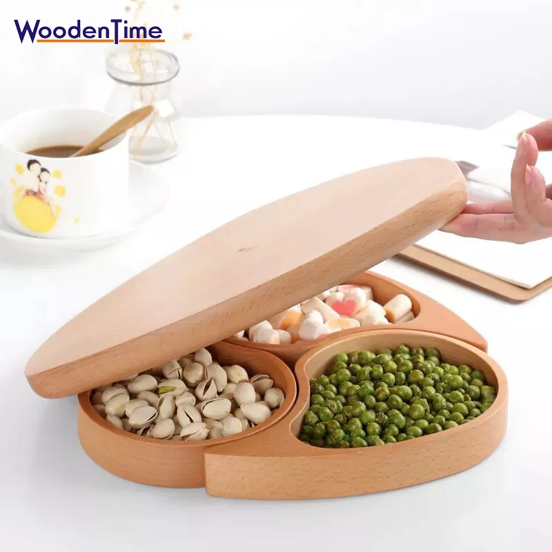 Hot Sale Small Wooden 3 Section Wholesale Bamboo Box Fruit And Nuts ...