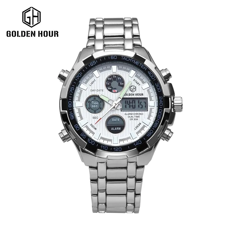Golden Hour Led Digital Men Sports Watches Analog Military Quartz ...