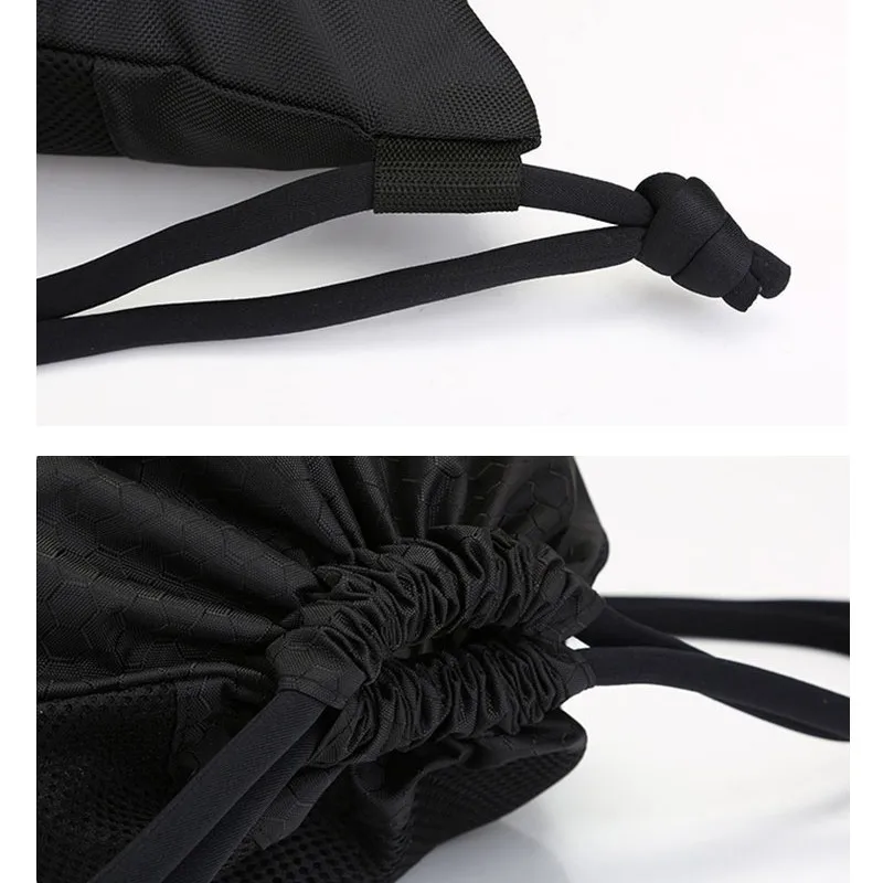 Durable Black Sports Gym Bag Men Shoulder Backpack Bag Drawstring Bag ...