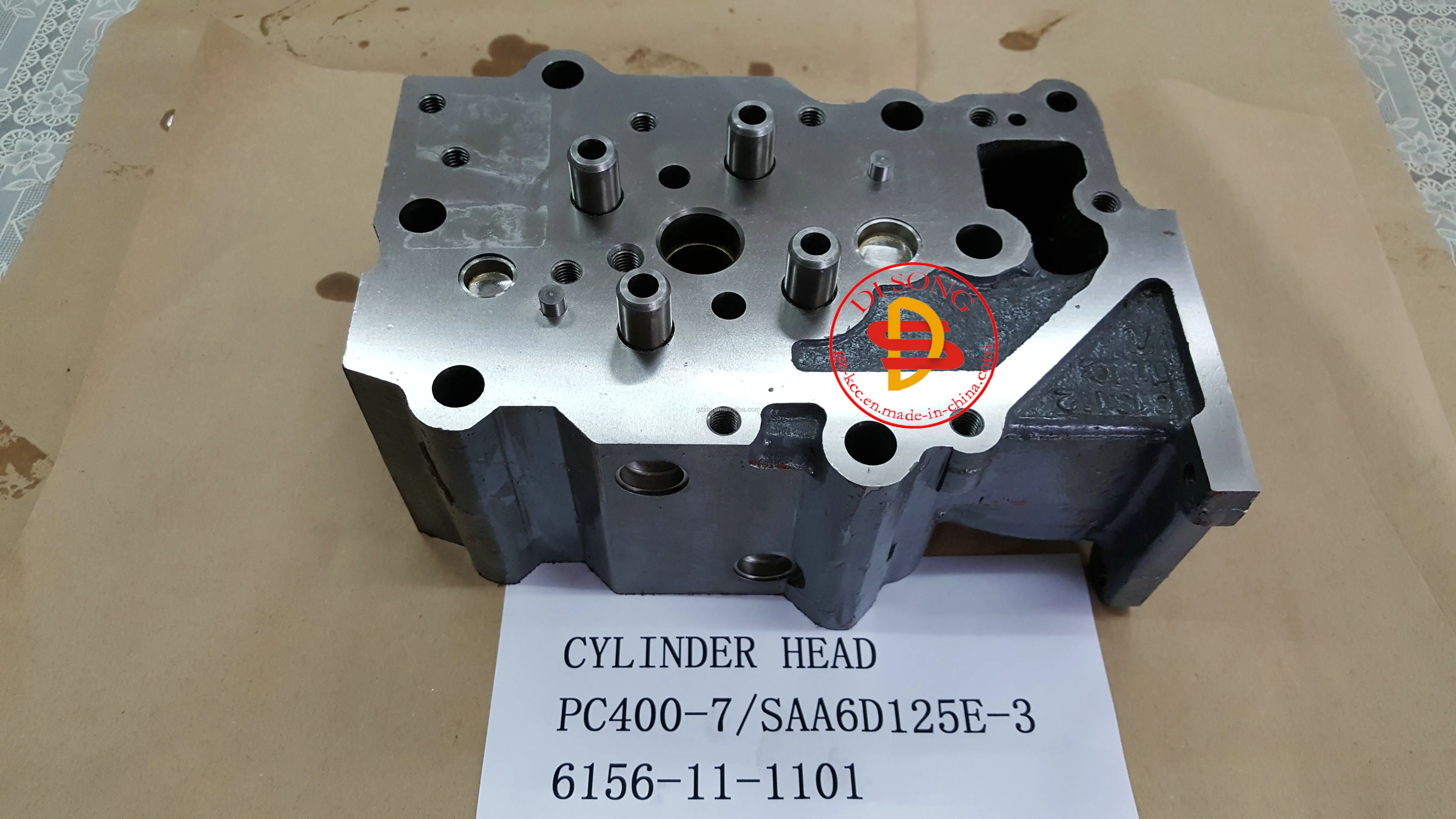 Cylinder Head 6156-11-1101 6156-11-1100 For Pc400-7 Excavator S6d125 ...