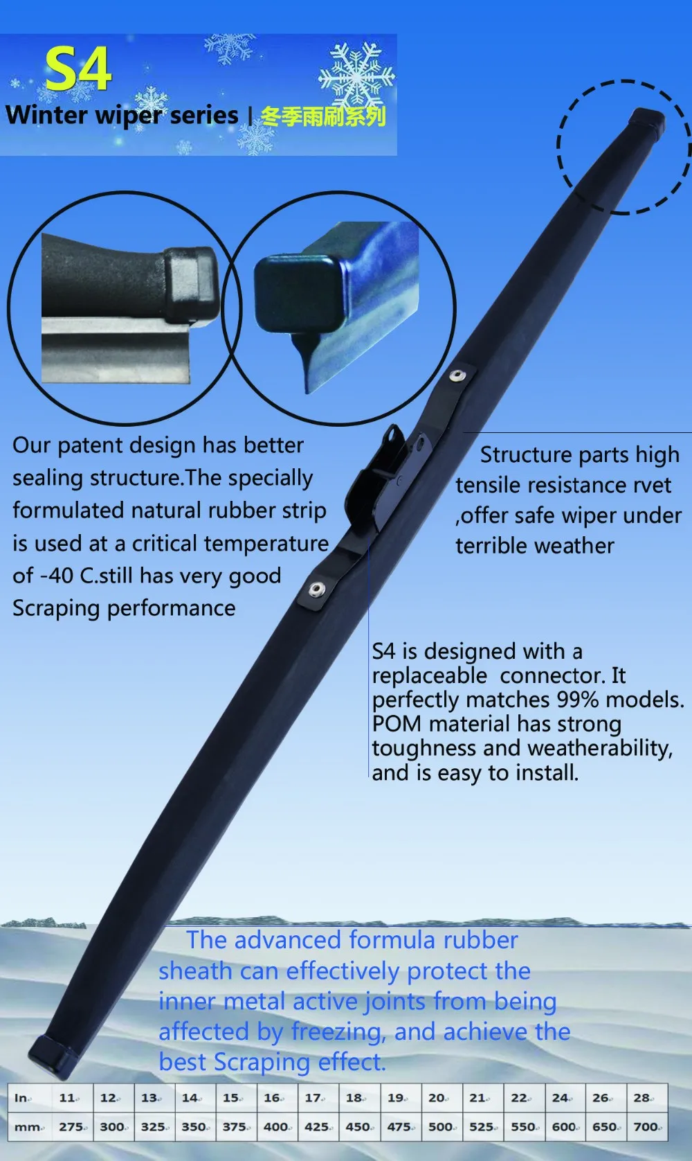 High Quality Automobile Full Functional Winter Snow Wiper - Buy Snow ...