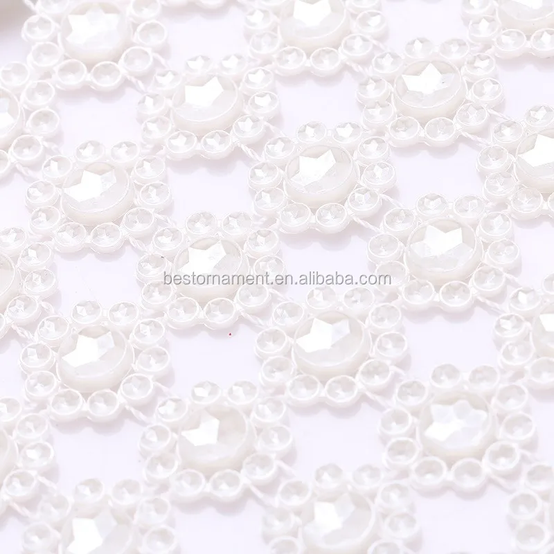Pearl Mesh Wrap Roll Shiny Pearls Sparkle Bling Ribbon - Buy Diamond ...