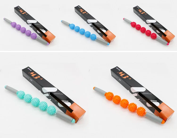 Trigger Point Sport Body Muscle Roller 5pcs Spiky Ball Back Massage ...