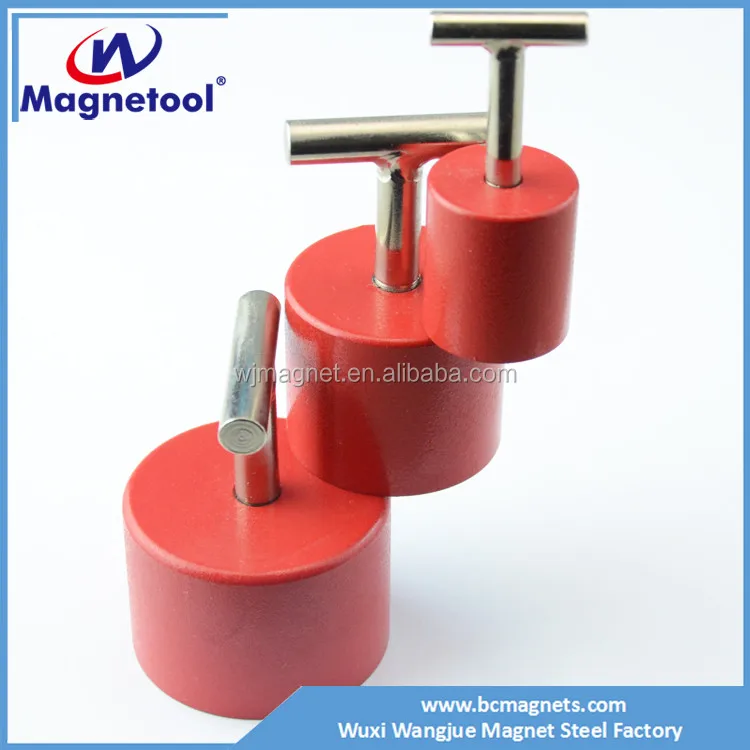 Red Deep Threaded Alnico Pot Magnet with Aluminium Spacer