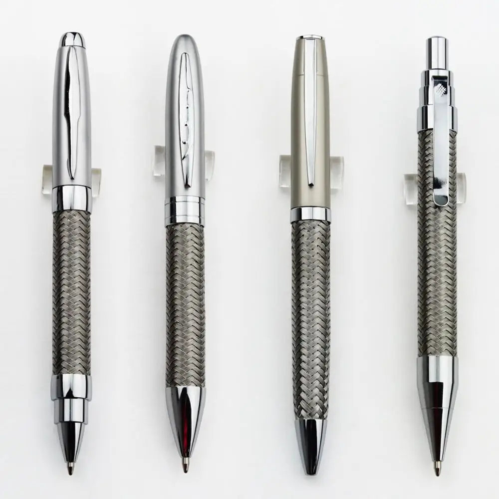 High Quality Stainless Steel Metal Silver Mesh Pen Custom Logo Steel ...
