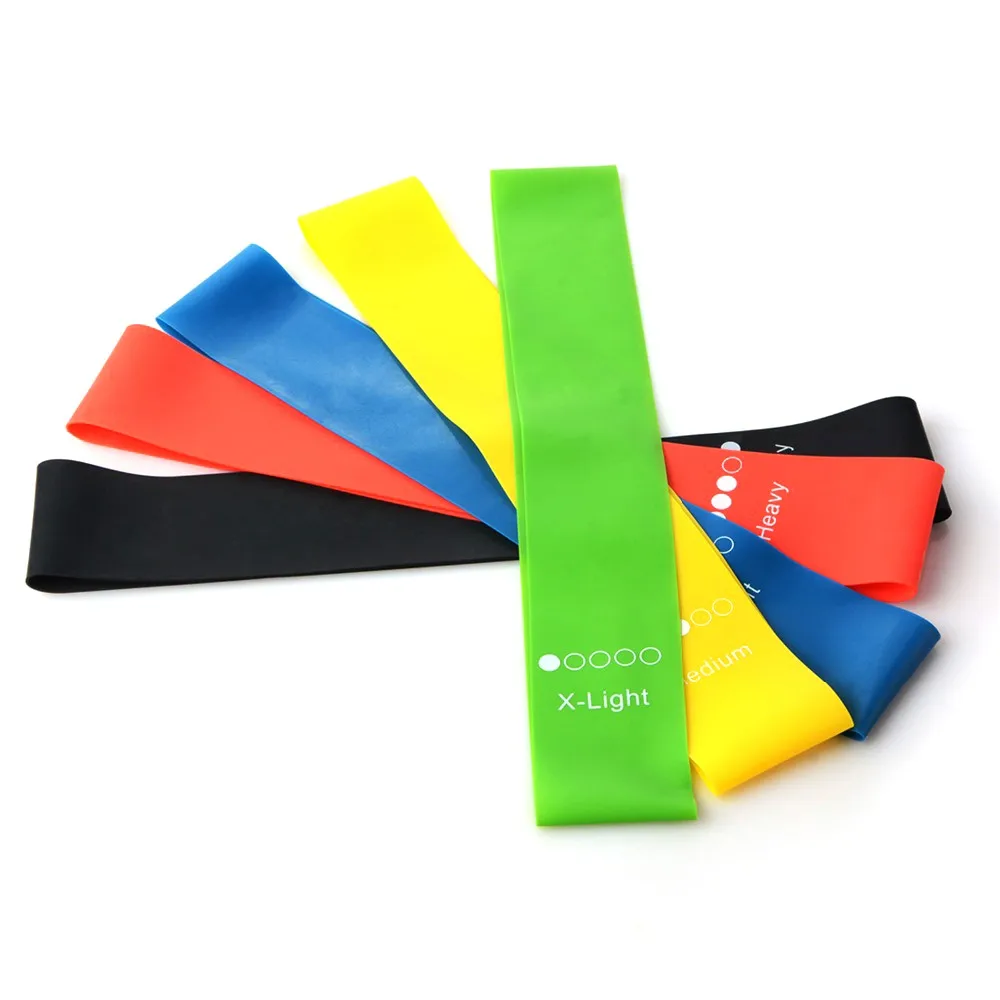 5 Levels Mini Loop Band Fitness Latex Band Resistance Exercise Loop ...