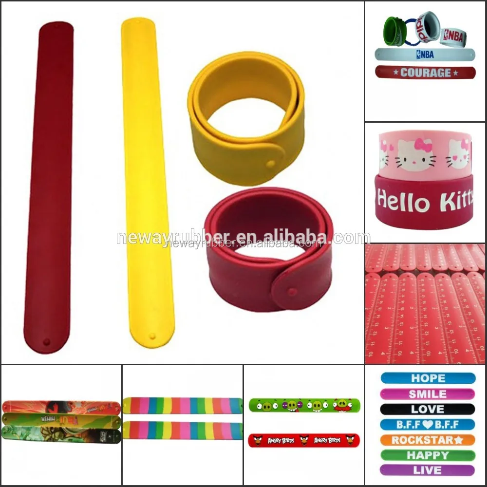 Personalized Silicone Slap Band Wide Slap Bracelet Slap & Snap ...