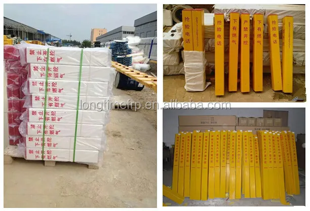 Custom Reinforced Fiberglass Buried Fiber Optic Cable Road Warning Sign ...