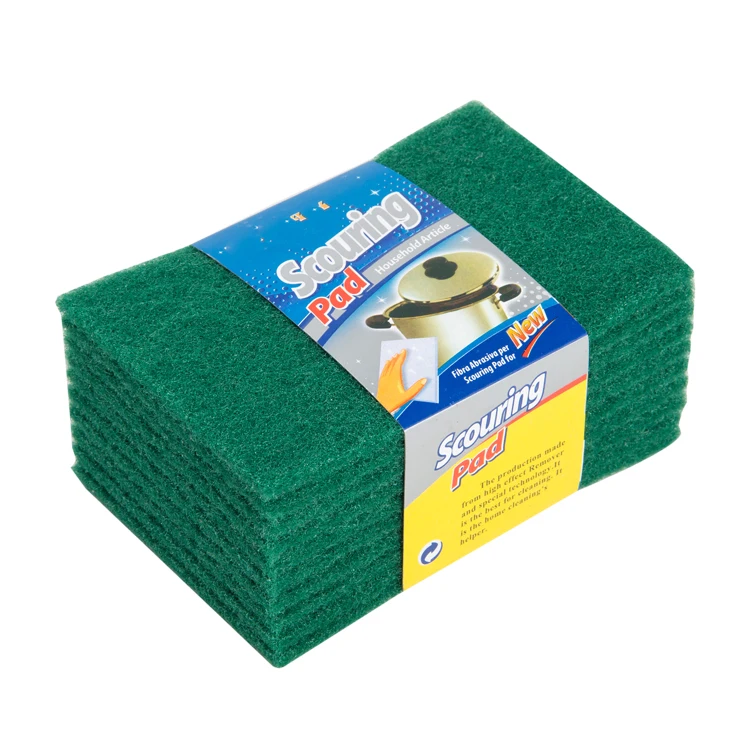 10pcs Card Wrap Green Pad Scourer Kitchen Washing Green Scrubber Green ...