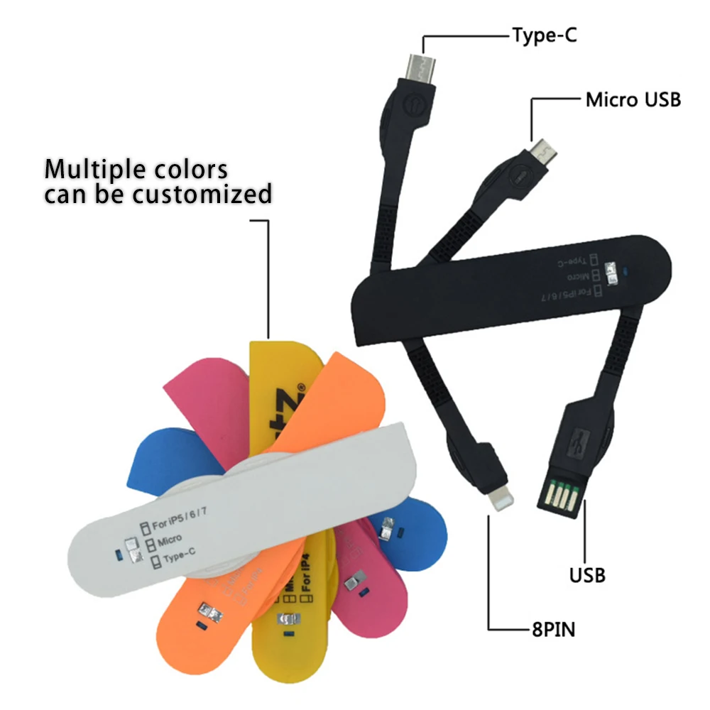 Swiss Army Knife Usb Cable,Portable 3 In 1 Charger Data Cable Electric ...