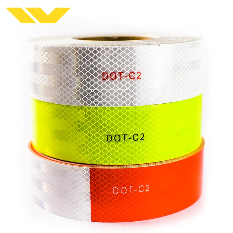 Dot-c2 Safety Warning Lime Green Reflective Tape For Truck - Buy Lime ...
