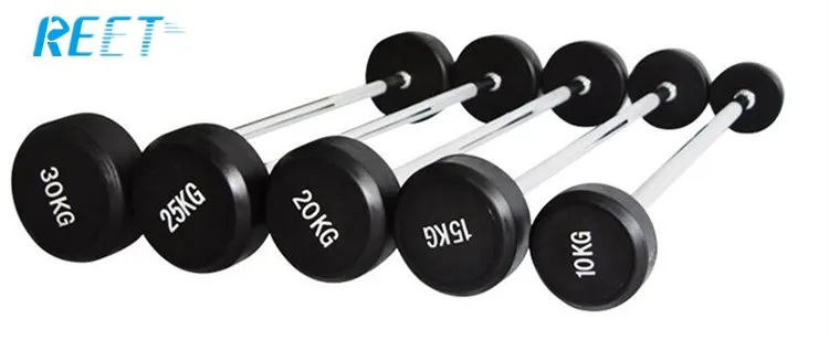 100kg Weight Lifting Rubber Or Cpu Fixed Rod Barbell Dumbbell Set - Buy ...
