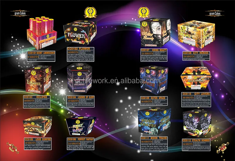 High Quality 25 Shots Fireworks Display Cakes Wholesale Salutes 1.3g ...
