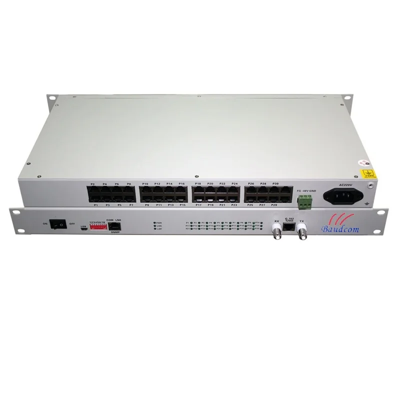 Pcm Mux 30multiplexer 30voice Over E1 Analog Telephone To Fiber ...