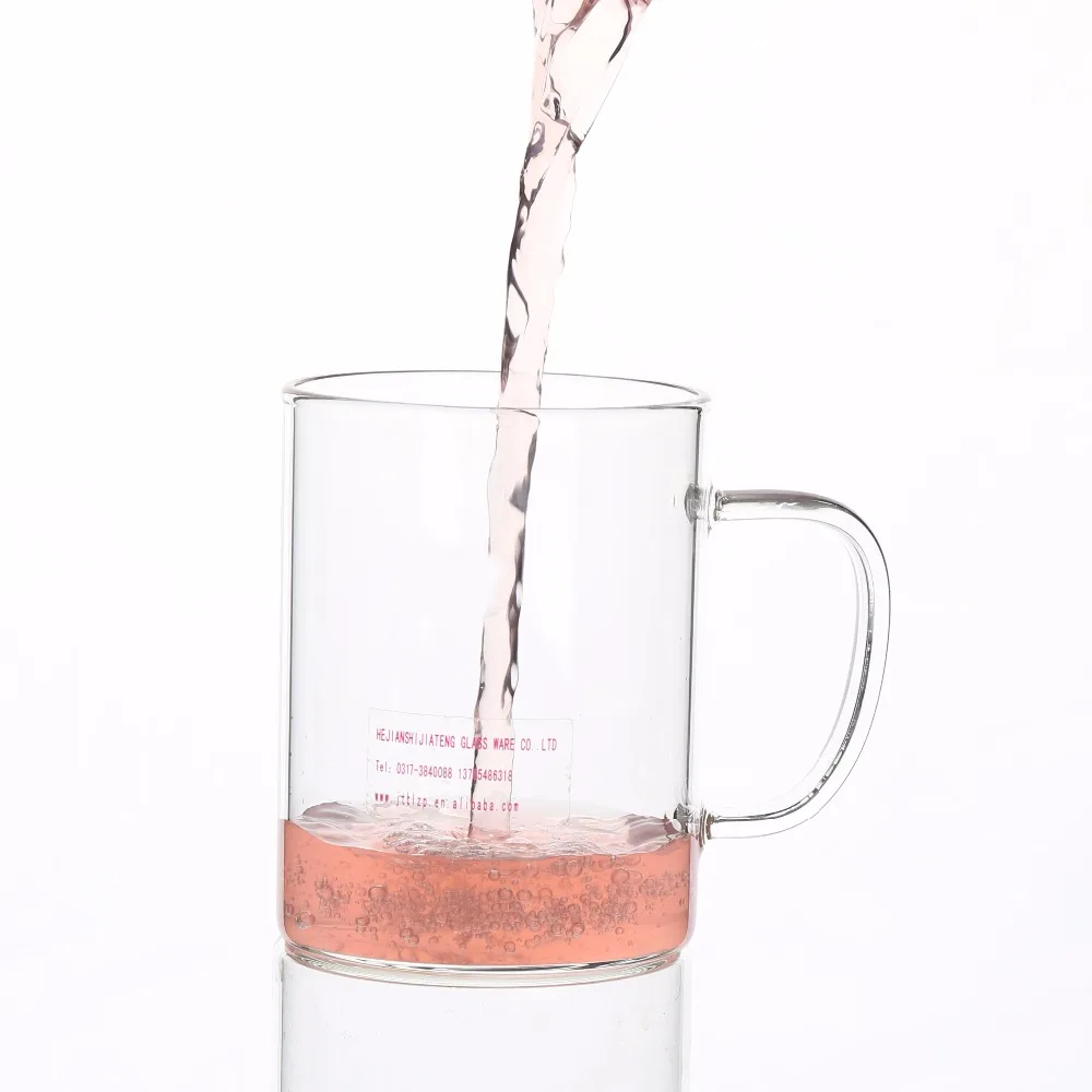 Single-layer Glass Transparent Tea Cup With Handle Glass Water In A ...