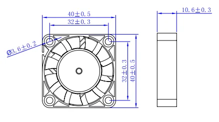 Power Supply Dc Fan 40mm 40x40x10 12v 4010 Ip65 Ip68 Waterproof Brushless Axial Cooling Fan ...
