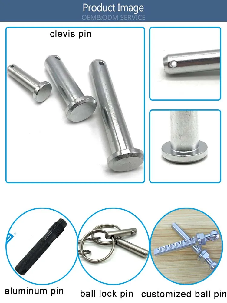 Din1444 Stainless Steel Threaded Clevis Pins With Head Locating Dowel ...