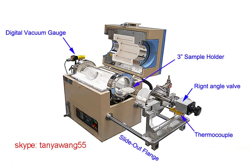 Kejia Halogen Light Tube Heated RTP Annealing Furnace