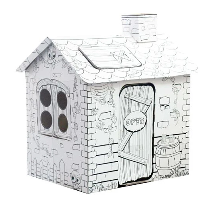 Learn Draw Playhouse Kids 3D Doodle Painting Cardboard DIY