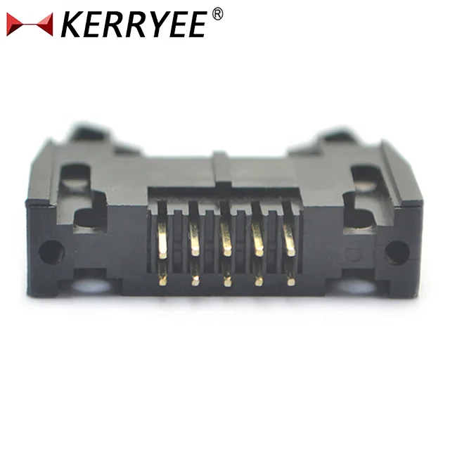 2.54mm Dc2 Shrouded Header With Ear Idc Clip V/t Type - Buy Shrouded ...