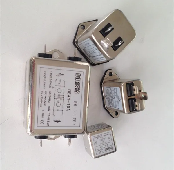 115v~250v 50hz/60hz Power Line Filter With Iec Connector Ac Emi Noise ...