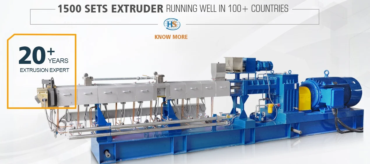 Hs Tse-75 Tpe Extrusion/sebs+pp+caco3+oil Extruder Machine - Buy Tpe ...