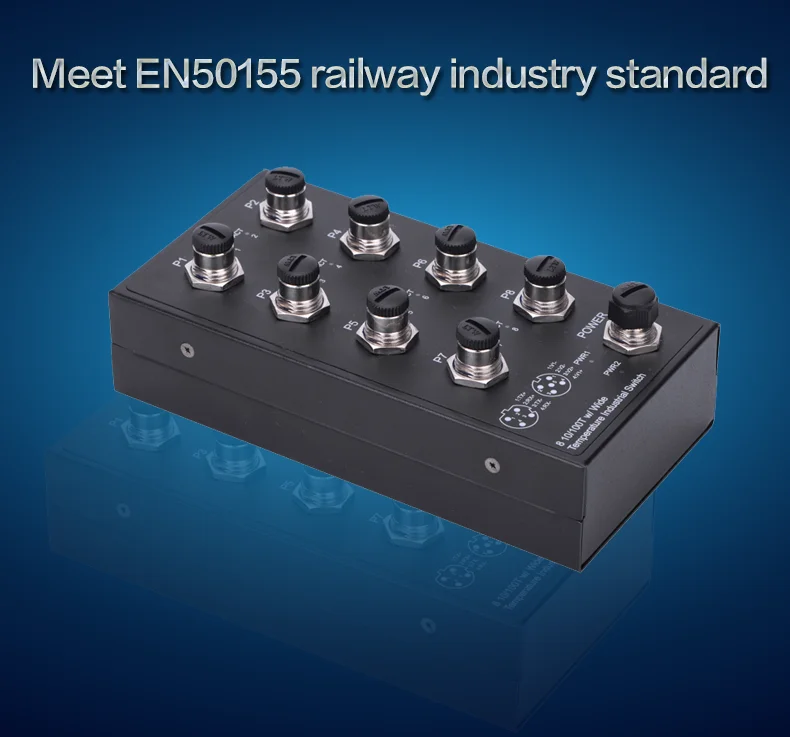 M12 Connectors Car Industrial Ethernet Switch M12 Railroad Switch - Buy ...