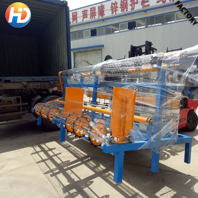 Vinyl Double Wire Inlets Manual Operated Chain Link Fence Machine Making