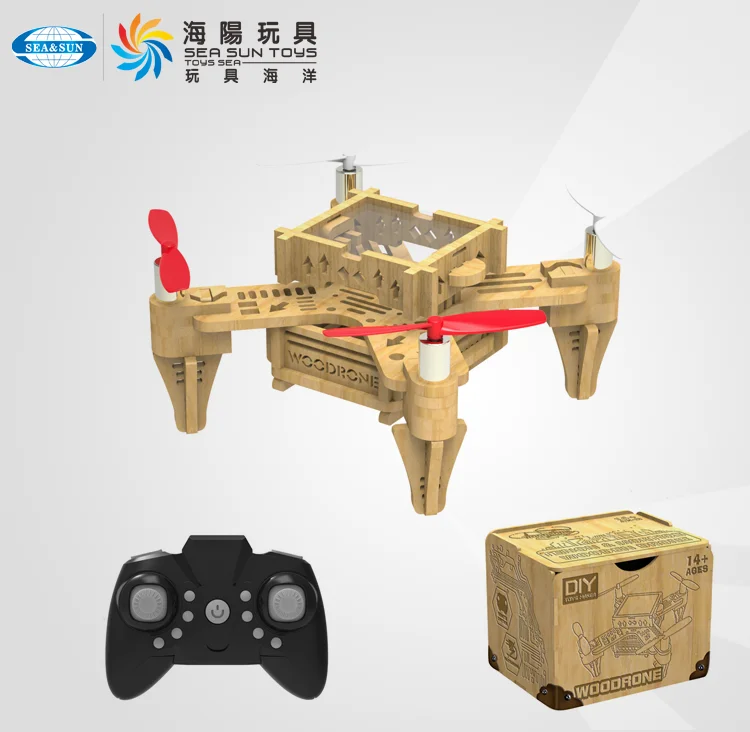 2.4ghz Wood Building Block Diy Kit Block Drone For Kids - Buy Wood ...