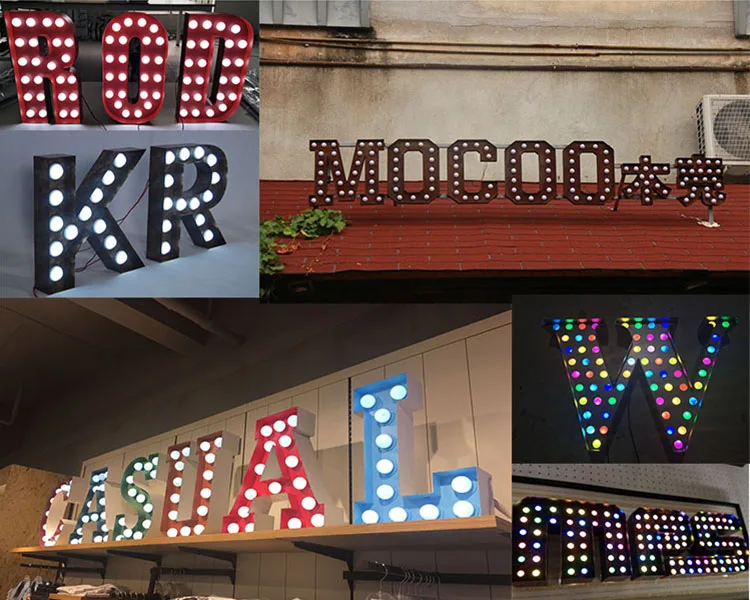 Marquee Light Letters Led Bulb Sign Channel Letter Led Letter Bulb Sign ...