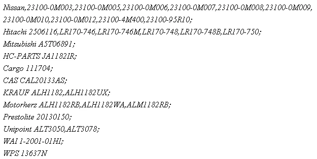 GENUINE OEM ALTERNATOR 23100-0M003 for NISSAN Vehicles