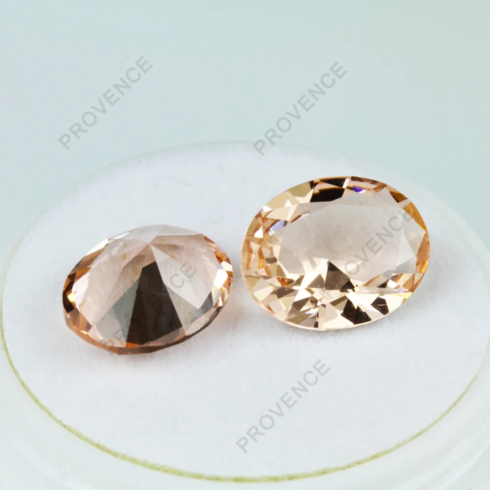 777# Champagne Color Oval Cut Synthetic Morganite Gemstones