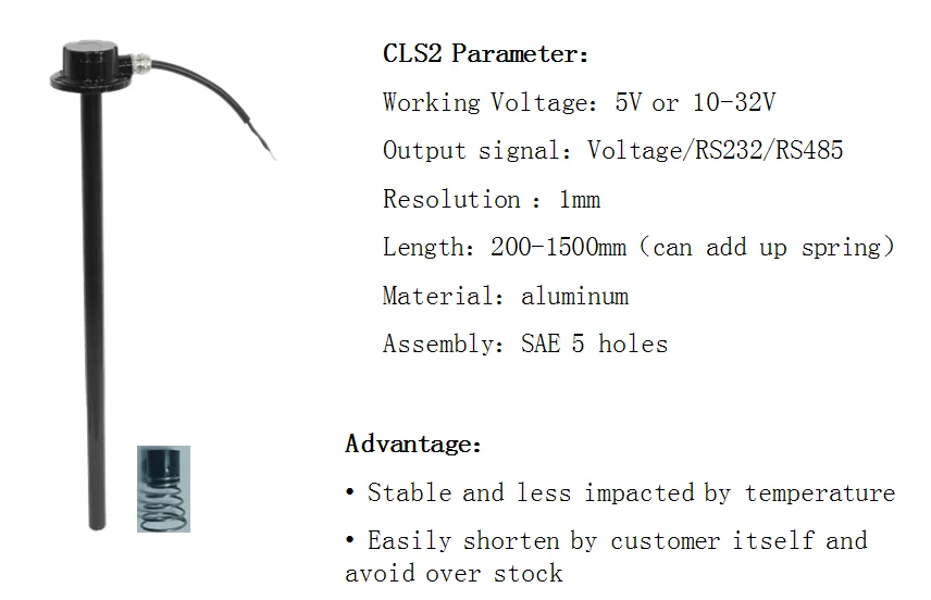 Cls High Resolution Capacitive Kus Fuel Level Sensor With Gps Tracking ...