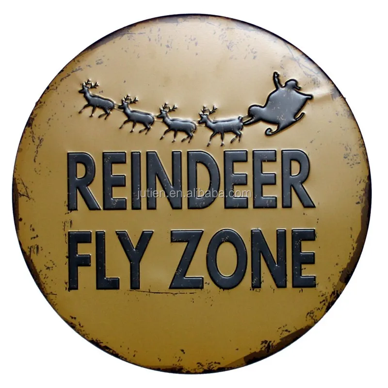 Personalized Embossed Vintage Round Shape Tin Metal Signs Customized ...