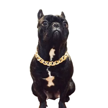 Wholesale Luxury Pitbull Gold Metal Big Dog Chain Collar - Buy Pet ...