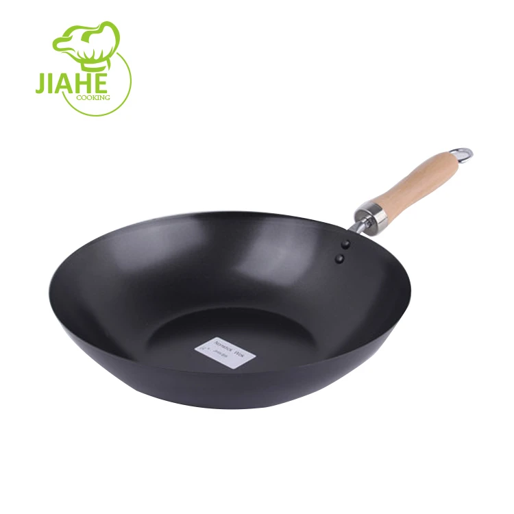 Hand Hammered Cantonese Single Handles Carbon Steel Chinese Wok - Buy ...