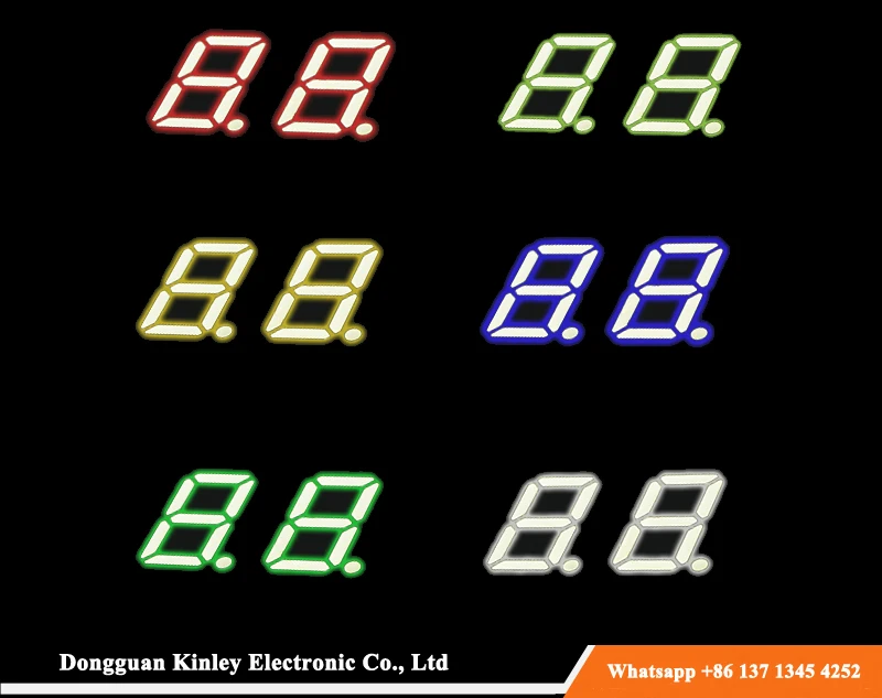 Seven Segment LED Display 0.4 Inch Dual Digit Blue Common Anode ...