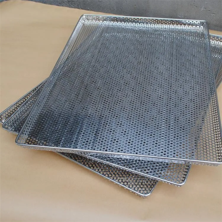 Stainless Steel Tray Perforated with Small Holes - Durable & Versatile