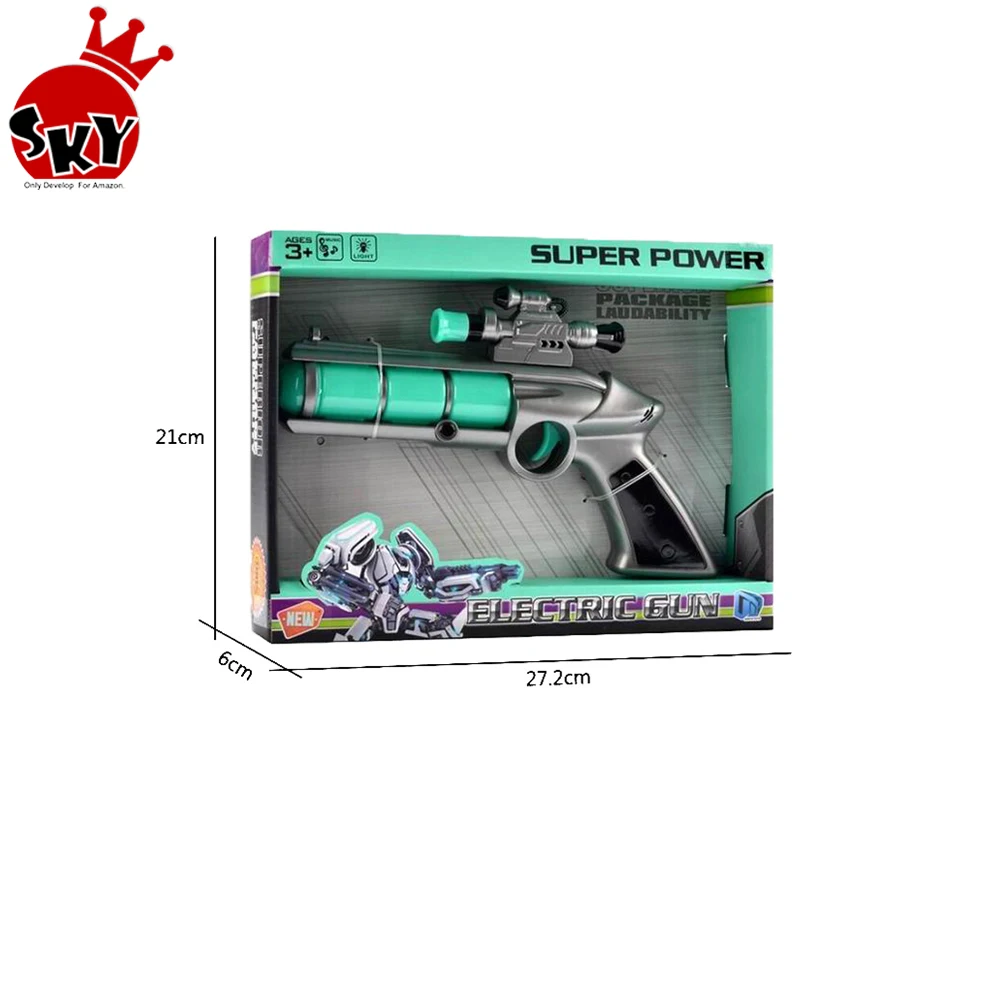 Funny Laser Gun Toy Plastic Weapons With Super Electric Sound Battery ...