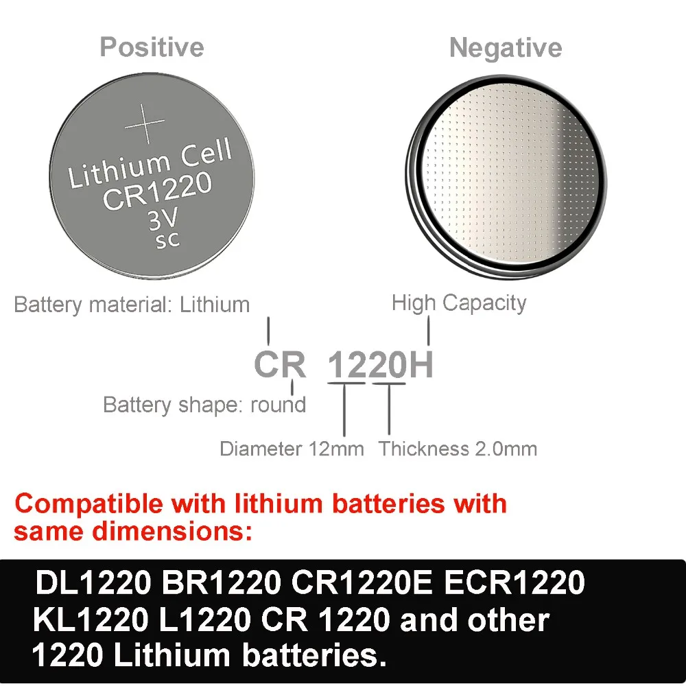 Ml1220 Cmos Battery Cr1220 3v Lithium Coin Cells Battery - Buy Cr1220 ...