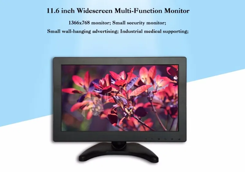 12 Inch Hd 1080p Output 1366*768 Usb Monitor 12v Dc 11.6 Inch - Buy 12 ...