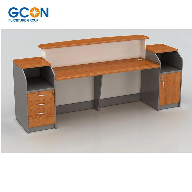 Wooden Commercial Office Reception Counter Front Desk Design - Buy ...