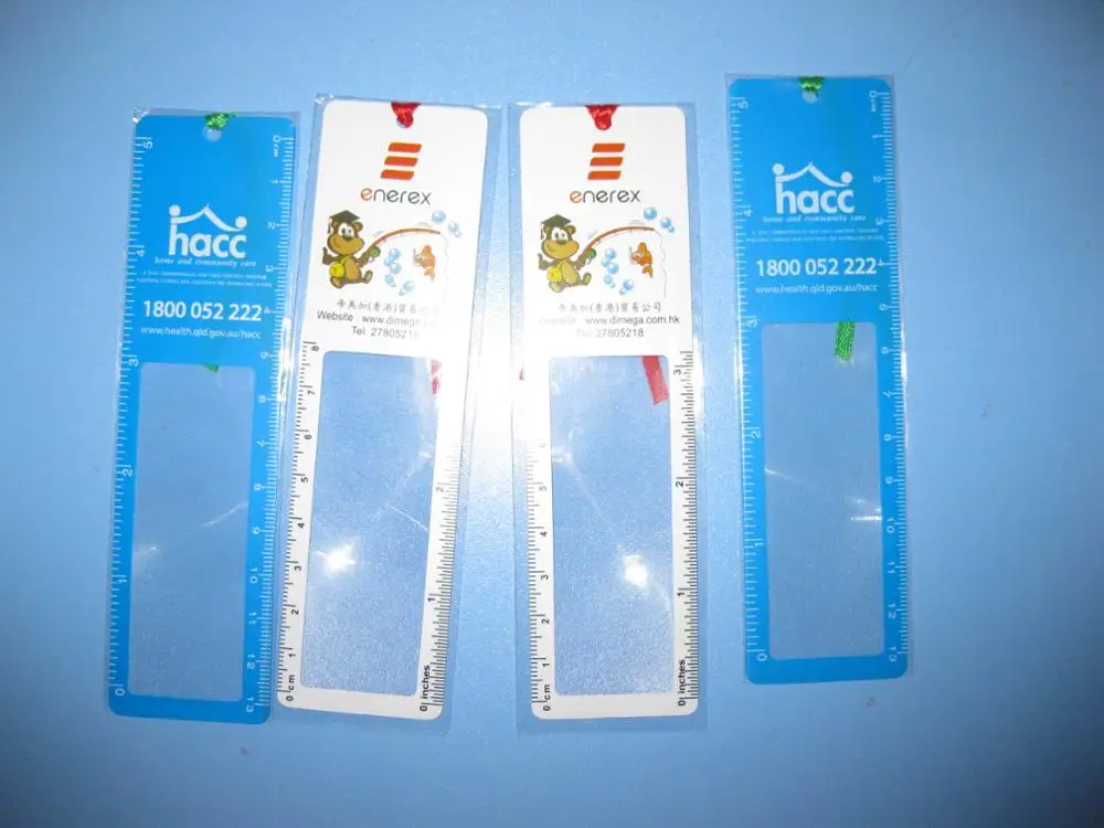 Multi-function PVC Plastic Name Card Bookmark Magnifier