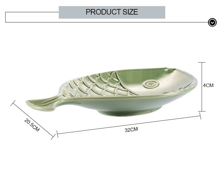 Large Serving Platters - Fish Shape Serving Plates,Colorful Dinner ...