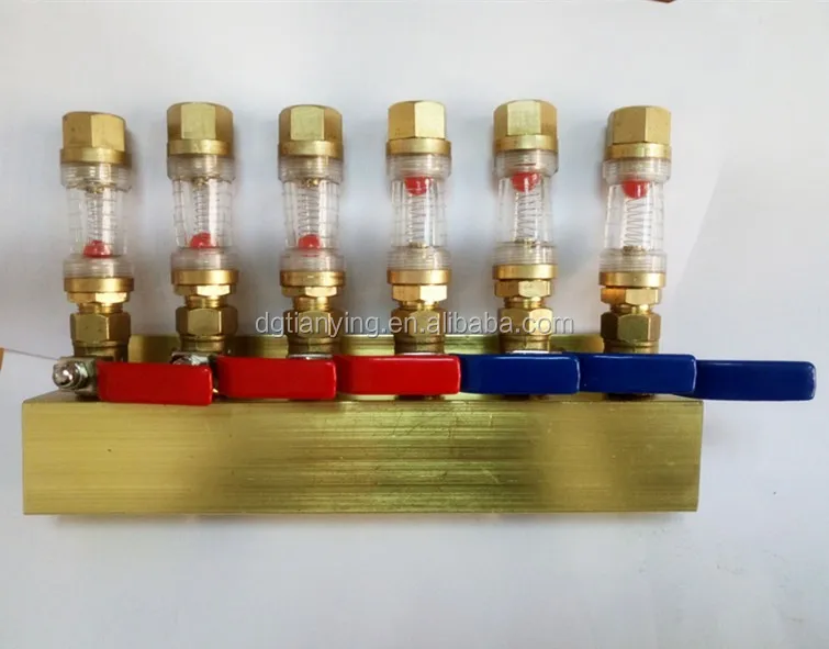 Plastic Cooling Water Flow Pressure Regulator Flow Control Manifold ...