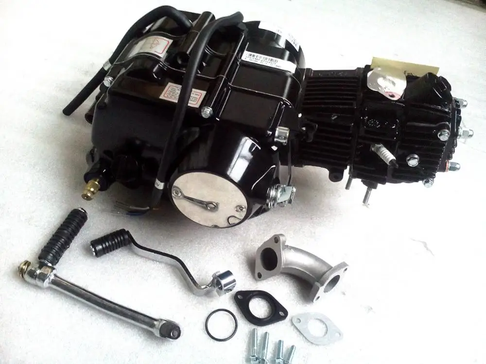 Lifan 70cc Lf70cc Motorcycle Engine Air Cooler Manual Kick Start Black ...